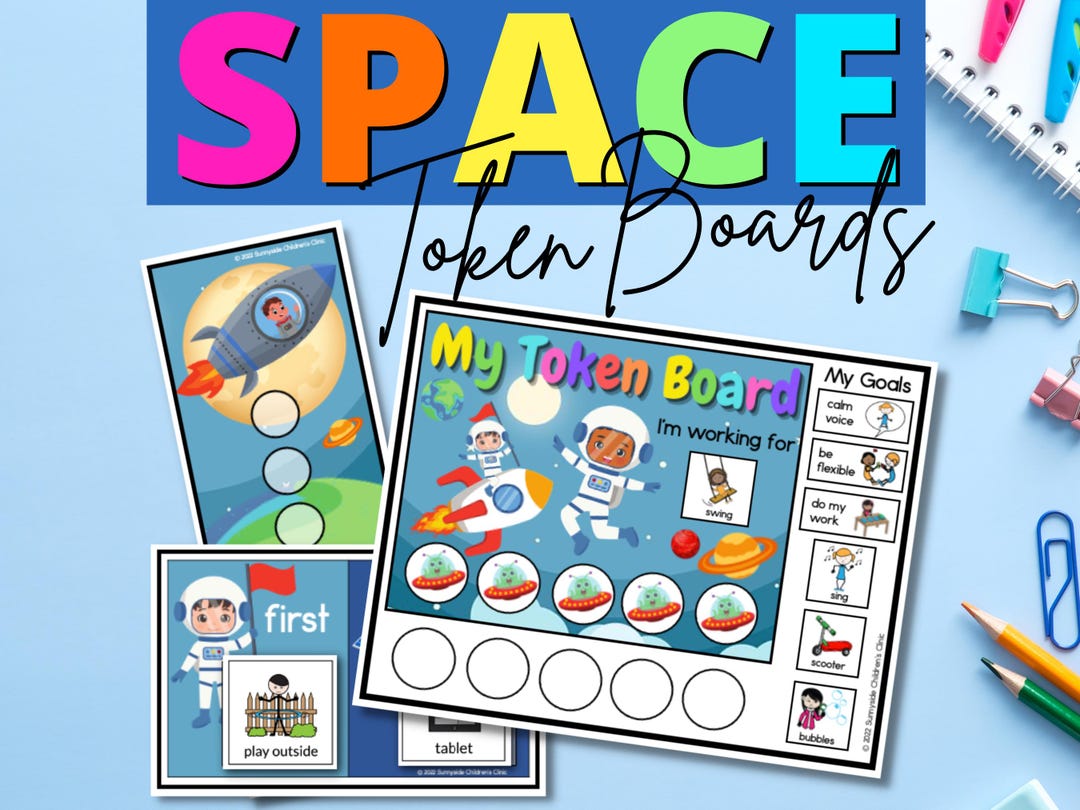 Space Token Boards | Behavior Management Charts | First Then Boards ...