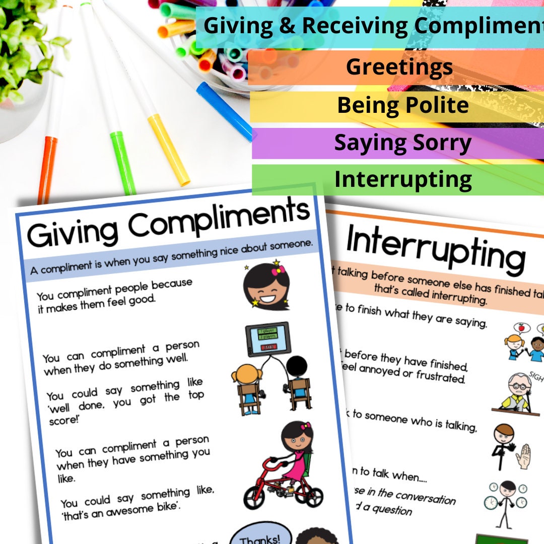 Social Stories Pack – Interrupting, Saying Sorry, Compliments ...