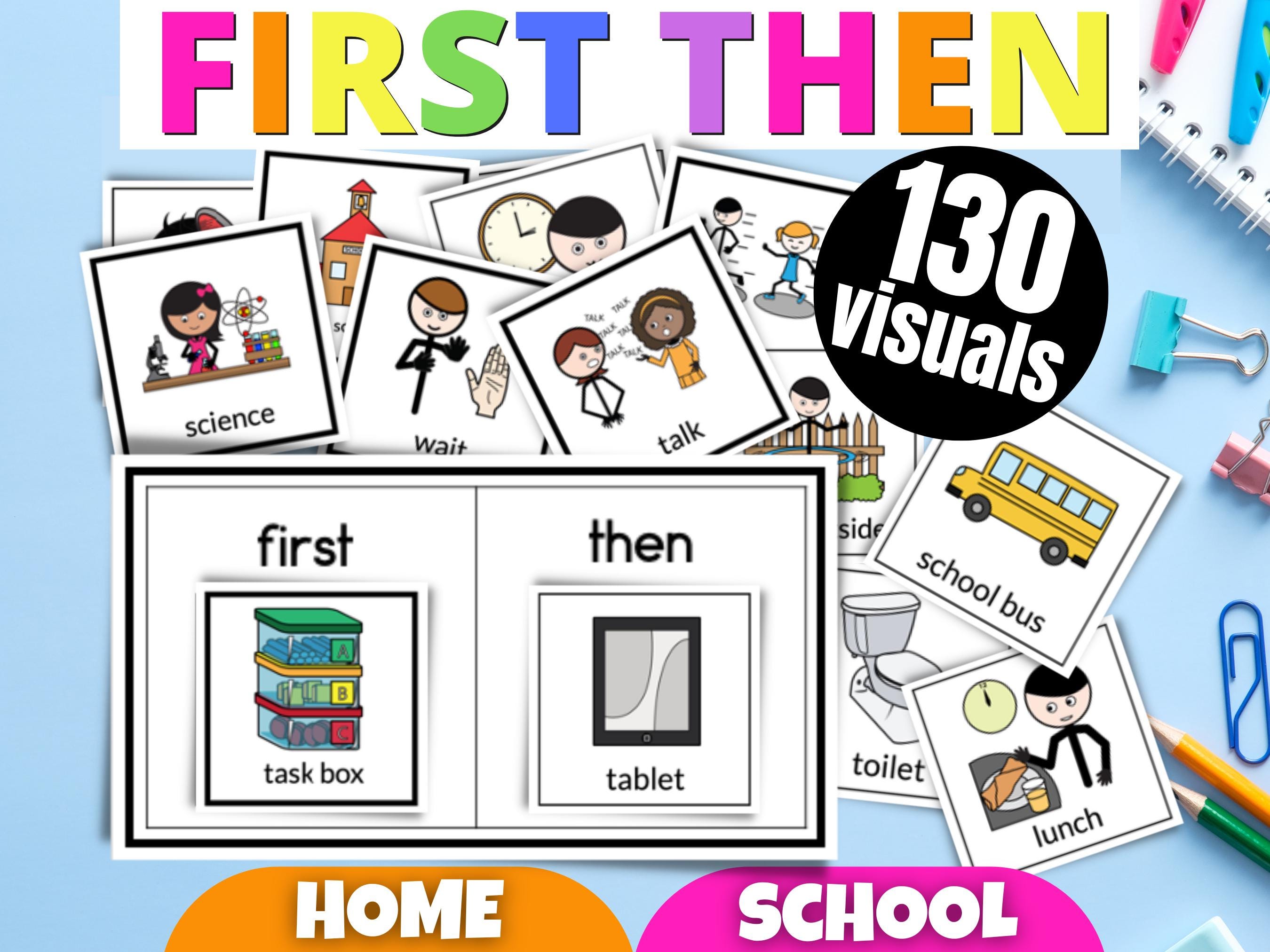 First Then Visual Schedule & Token Board – ABA, Autism, Special ...