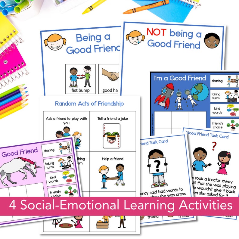 Being a Good Friend Social Story With SEL Activities | Autism, Special ...