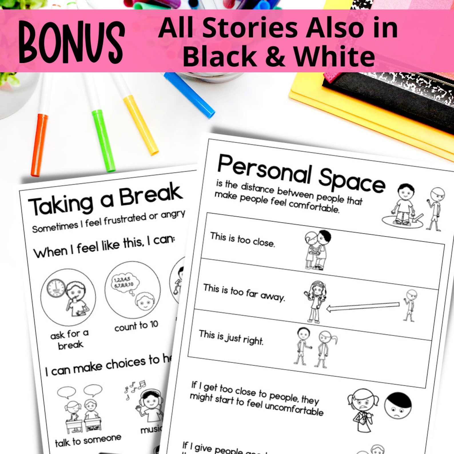 Behavior Social Stories for Autism | Social Emotional Learning SEL ...