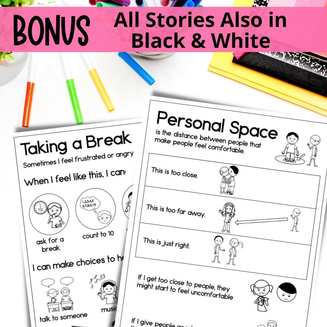 Behavior Social Stories for Autism | Social Emotional Learning SEL ...