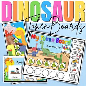 Token Board Reward Chart | Dinosaur First Then Schedule | Behavior ...