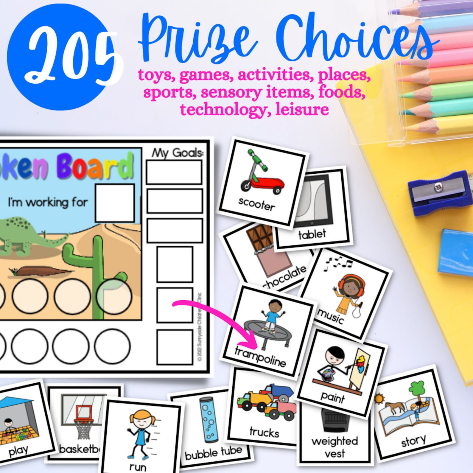 Token Board Reward Chart for Kids Dinosaur First Then Schedule ...