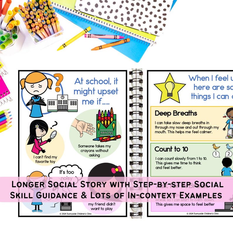 Calm Down Social Story Pack With Activities Behavior Management ...