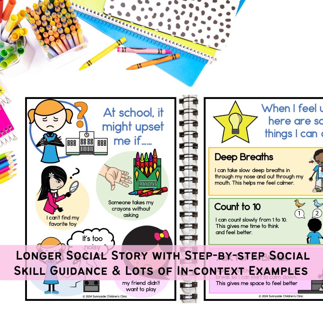 Calm Down Social Story Pack With Activities Behavior Management ...