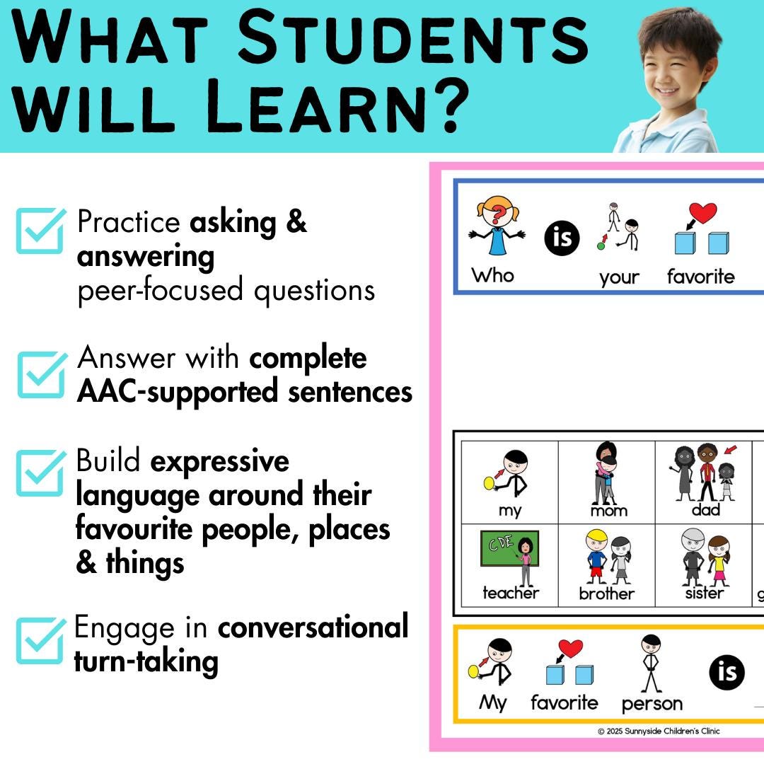 Simple Conversation Questions AAC Visuals | Ask & Answer | WH Questions ...
