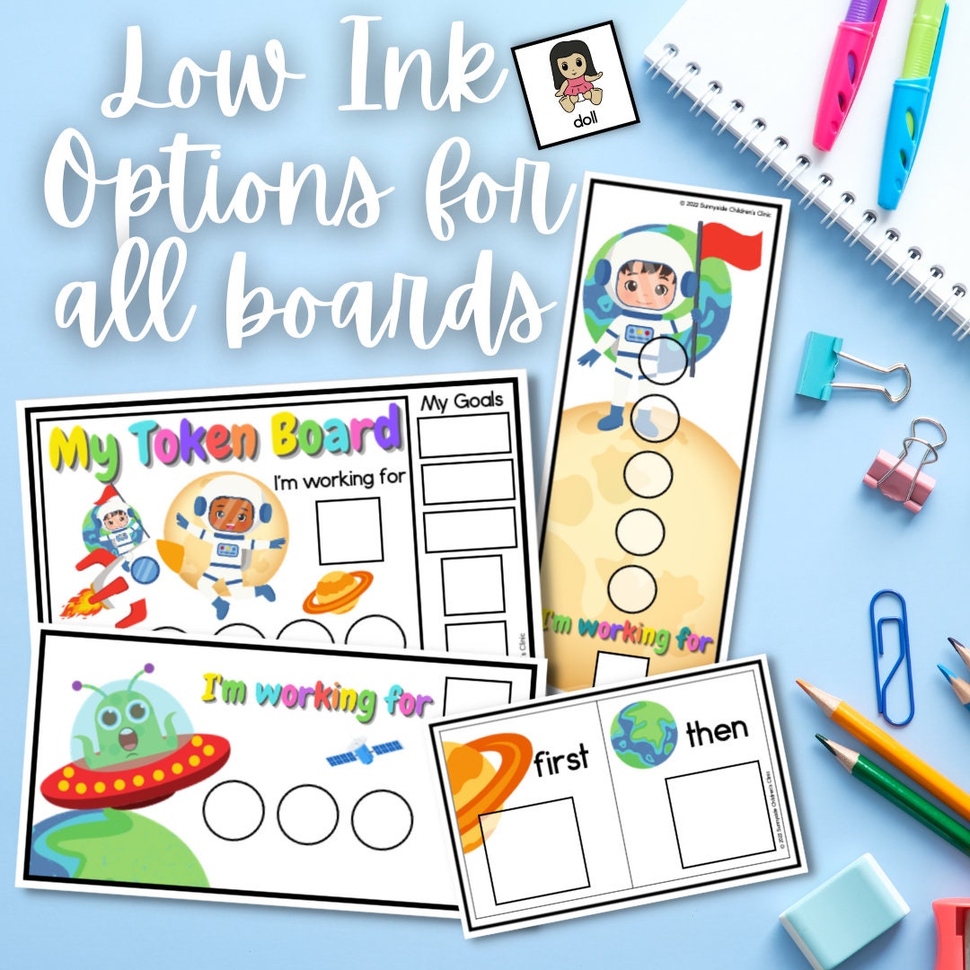 Space Token Boards | Behavior Management Charts | First Then Boards ...