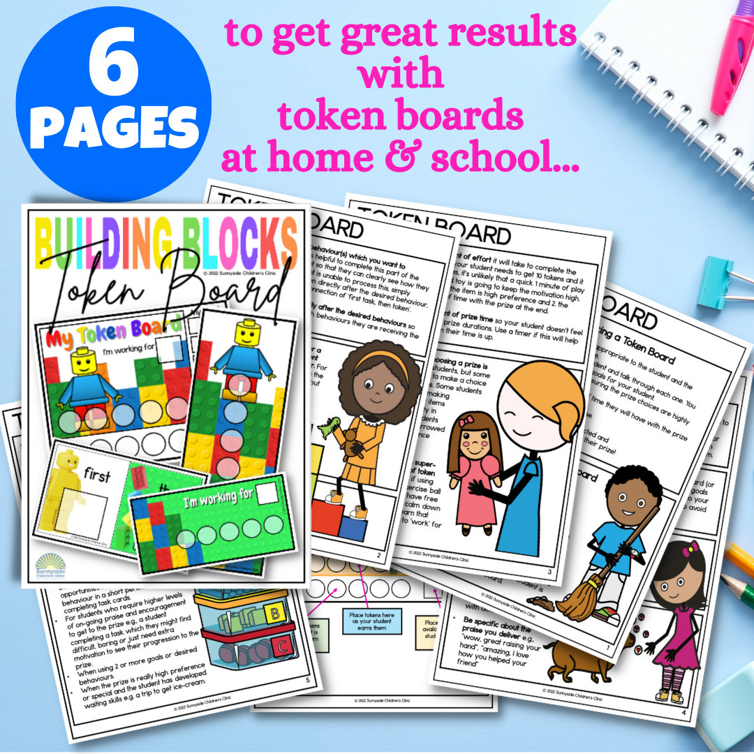 Token Board With First Then Schedule | Building Blocks | Autism ...