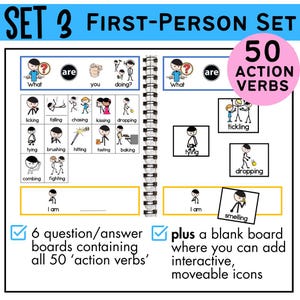 Action Verb WH Questions | Speech Therapy | Special Education | Autism ...