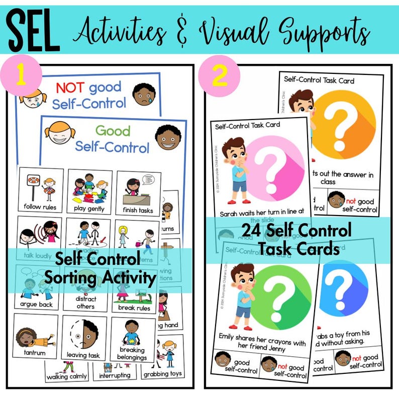 Self Control and Impulse Control Social Stories | SEL Activities ...