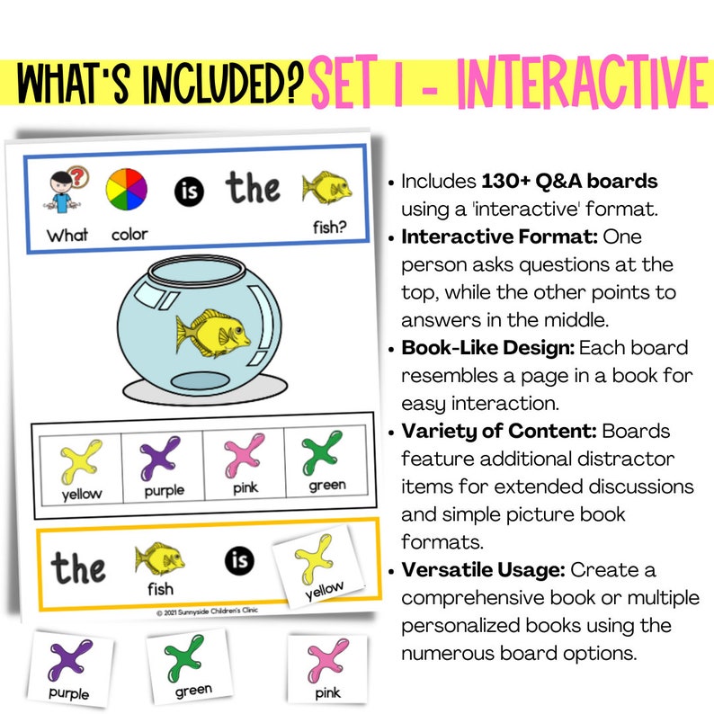 WH Questions With Interactive Visuals AAC Speech Therapy Special ...
