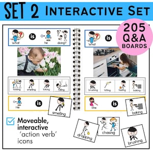 Action Verb WH Questions | Speech Therapy | Special Education | Autism ...