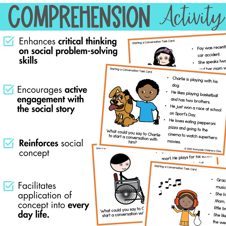 Starting a Conversation Social Story for Autism, Special Education ...