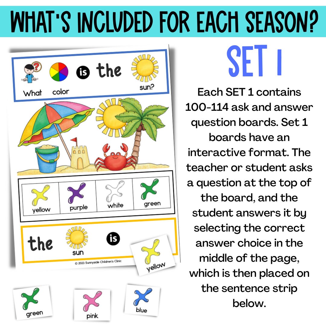 WH Questions for Speech Therapy Special Education With Interactive ...