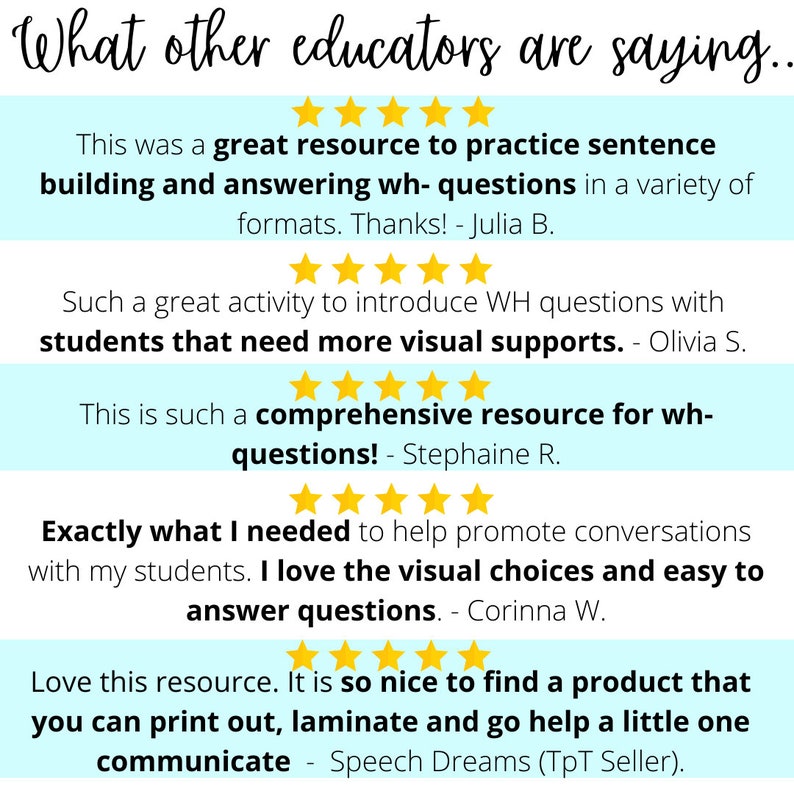 WH Questions AAC Visuals | Speech Therapy | Special Education Autism ...