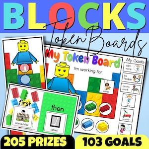 Token Board With First Then Schedule | Building Blocks | Autism ...