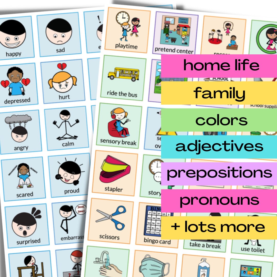 Picture Visuals for Autism AAC Special Education Visuals Speech Therapy ...