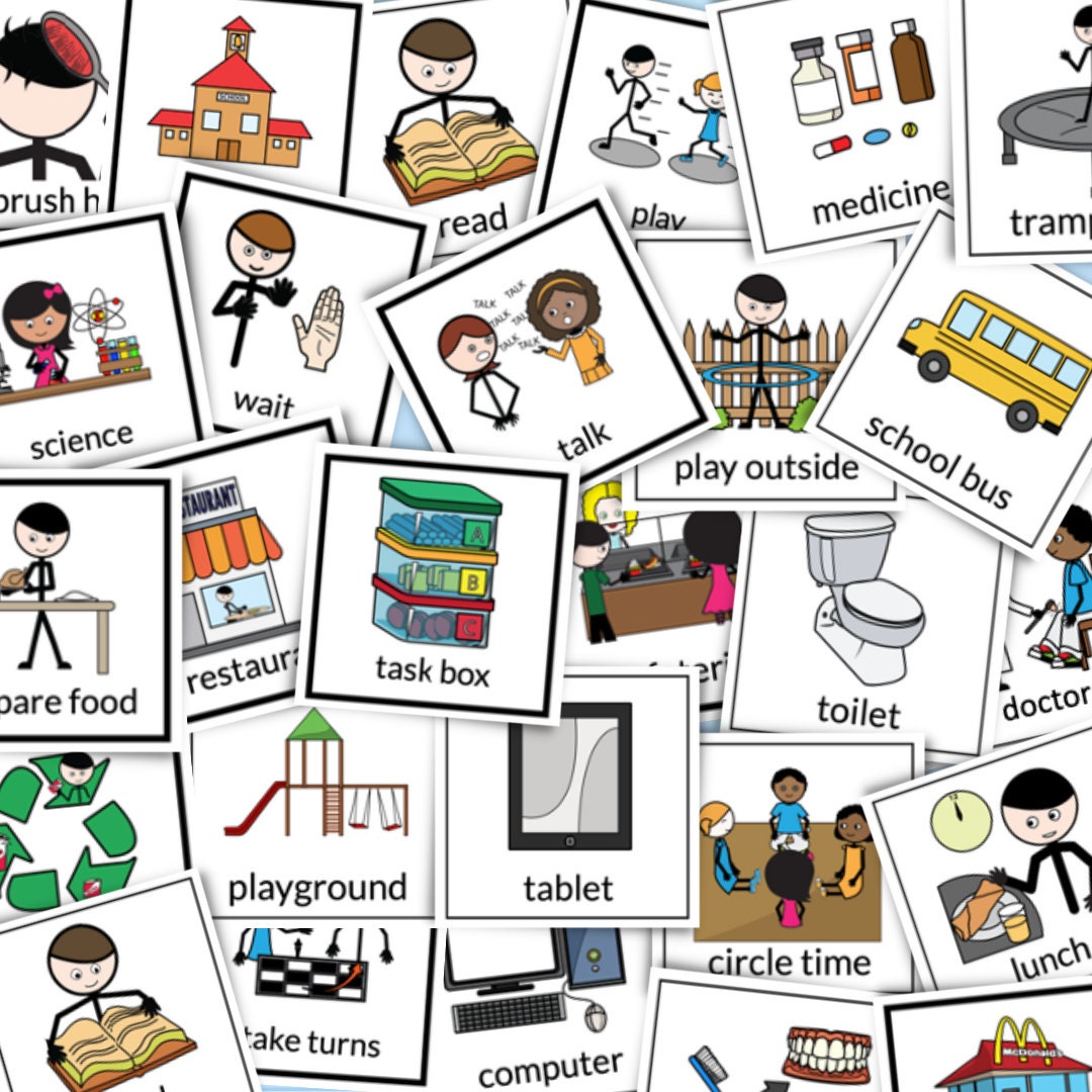 First/next/then Sequencing Board & 120 Symbols Visual Aid for ASD ADHD ...
