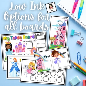 Token Board Reward Chart for Kids With First Then Schedule Behavior ...