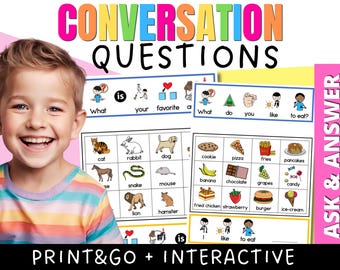 Conversation Questions | WH Questions | Turn Taking, Visual Supports ...
