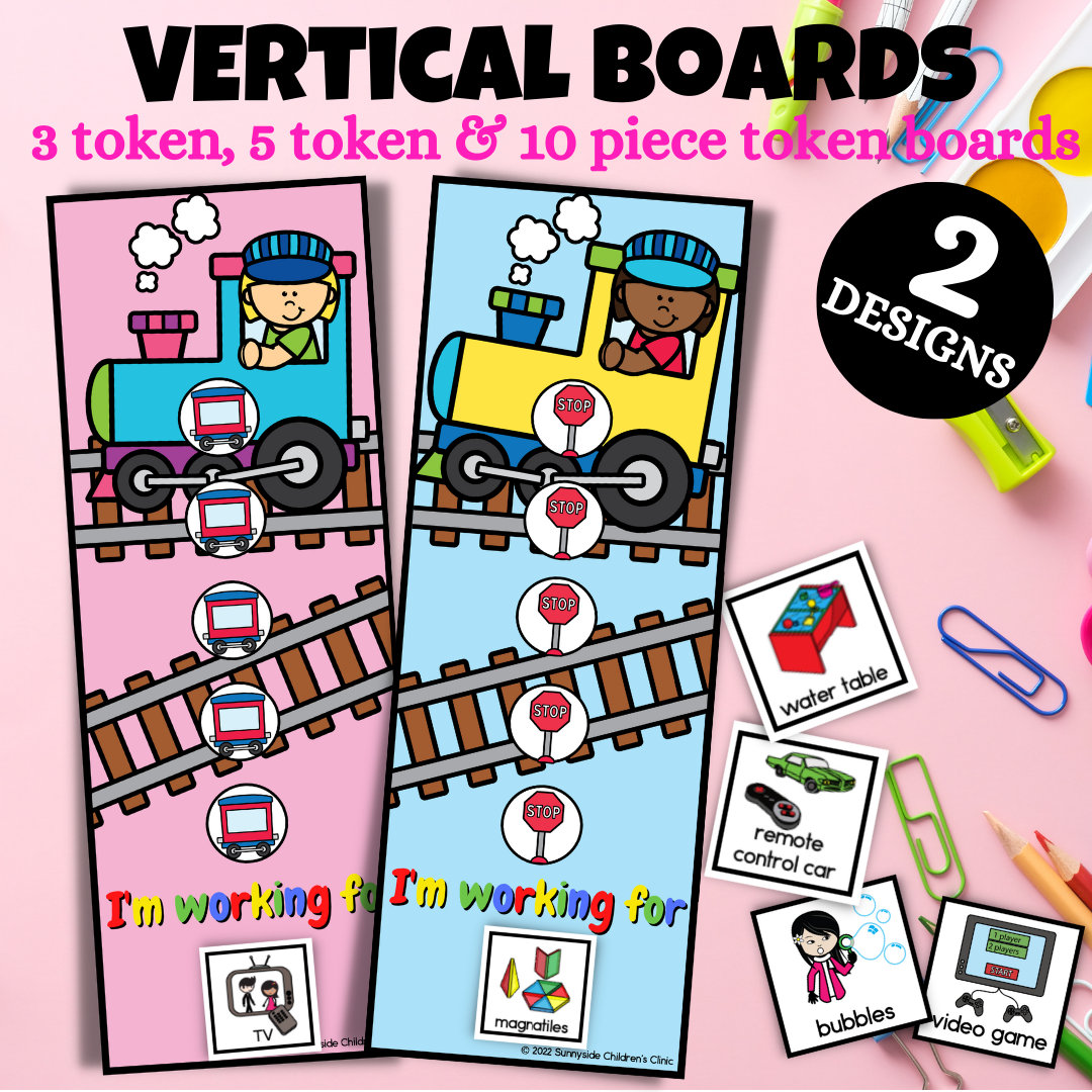 Token Board Reward Chart for Kids Train With First Then Schedule ...