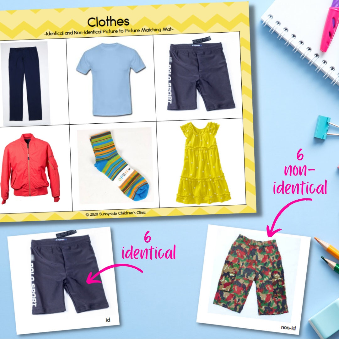 Identical & Non Identical Matching – Real Photo Cards for ABA, Autism ...