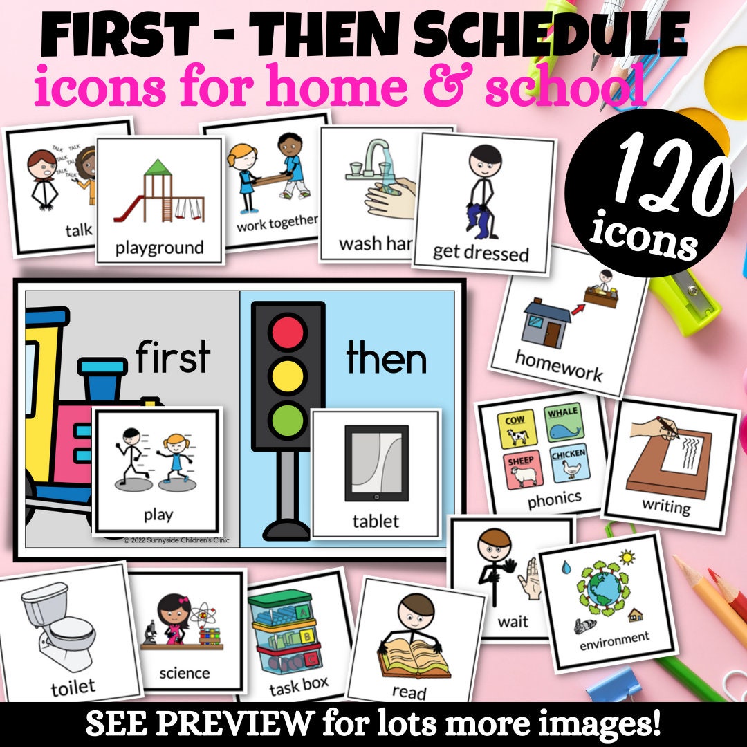 Token Board Reward Chart for Kids Train With First Then Schedule ...