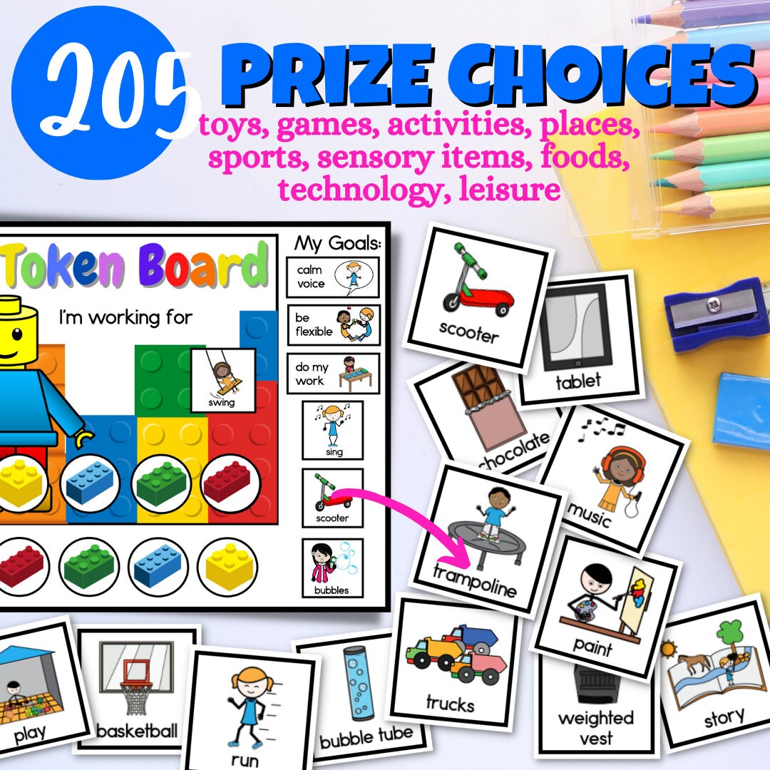 Token Board With First Then Schedule | Building Blocks | Autism ...