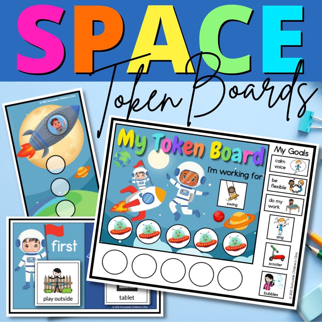 Token Board Reward Chart for Kids with First Then Schedule Behavior ...