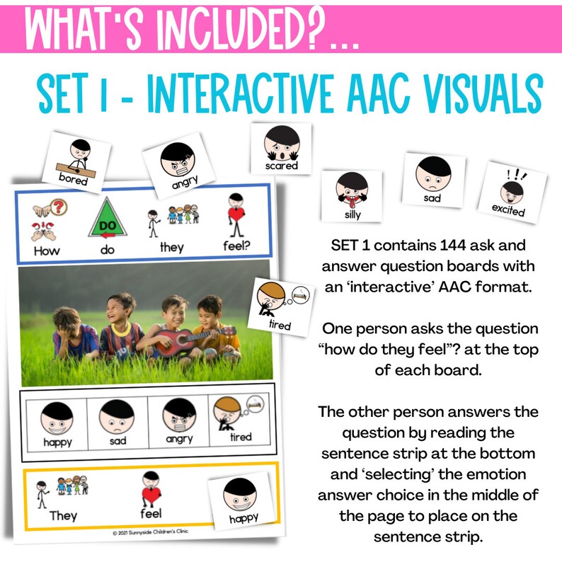 SEL Emotions & Feelings Activities for Autism | AAC Visuals for Special ...