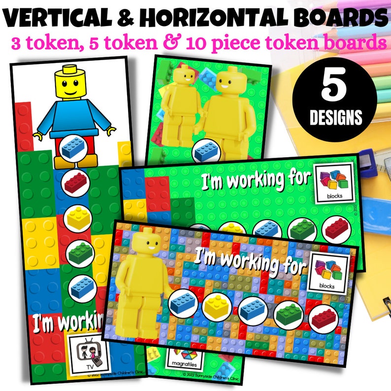 Token Board With First Then Schedule | Building Blocks | Autism ...