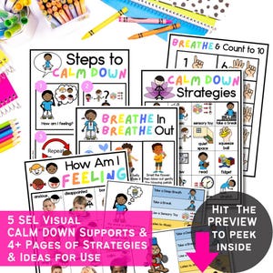 Calm Down Social Story Pack With Activities Behavior Management Homeschool Emotional Self ...