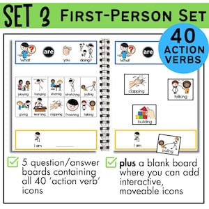 Action Verbs for Speech Therapy | Ask & Answer Questions | AAC Resource ...