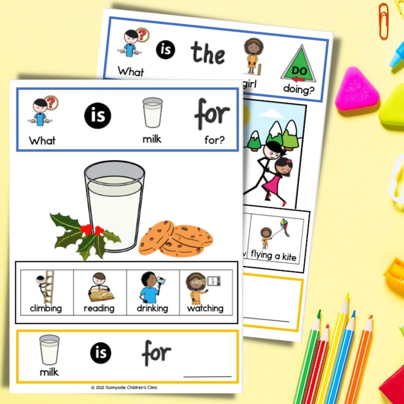 WH Questions With Visuals | Speech Therapy | Autism | Special Education ...