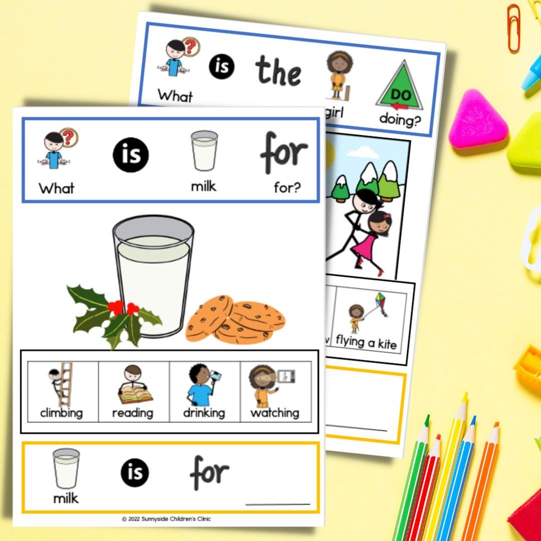 WH Questions With Visuals | Speech Therapy | Autism | Special Education ...