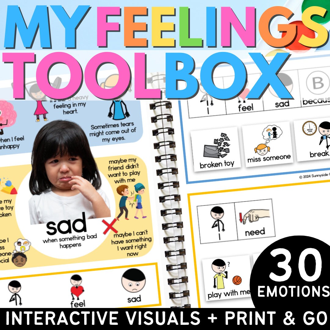 Interactive Emotions Workbook | AAC Visual Supports & Coping Tools ...
