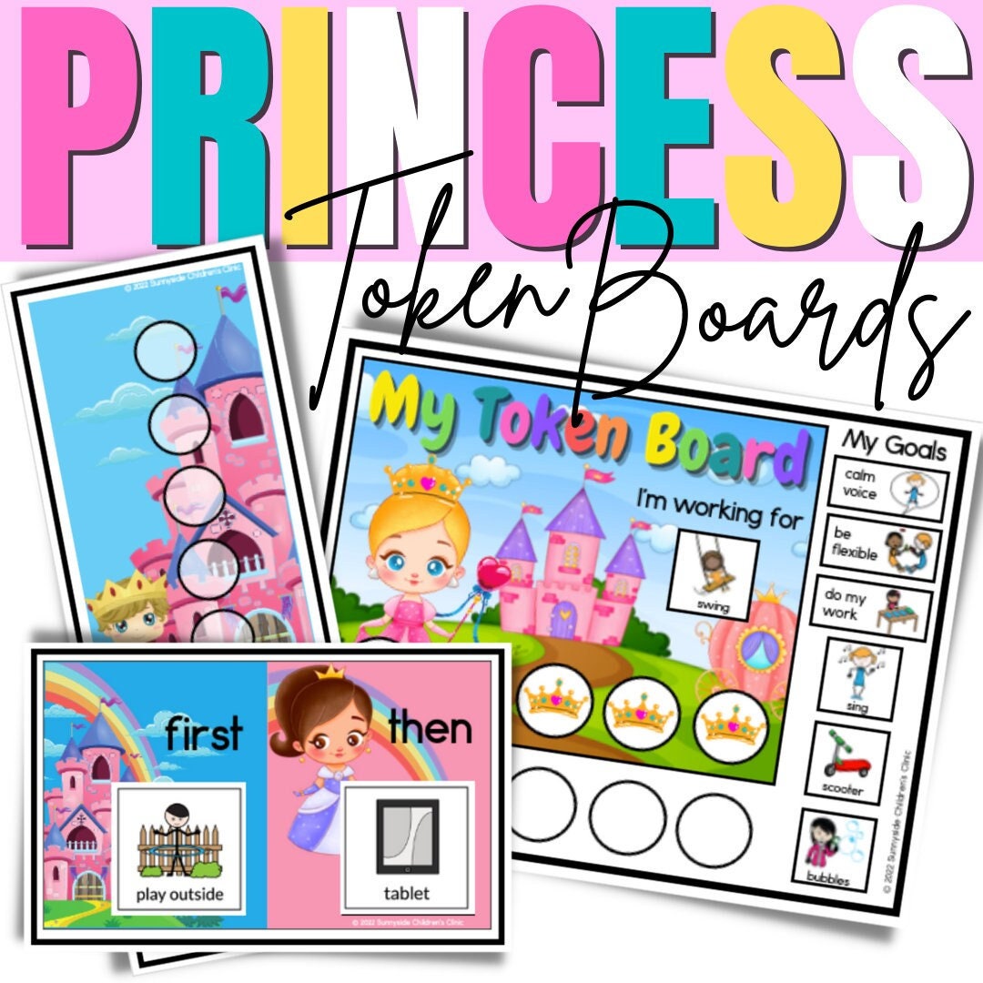 Token Board Reward Chart for Kids With First Then Schedule Behavior ...