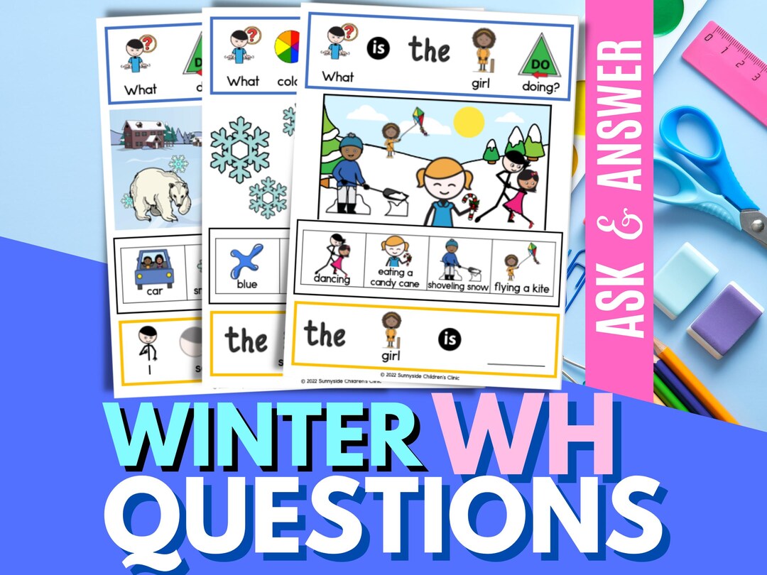 WH Questions With Visuals | Speech Therapy | Autism | Special Education ...