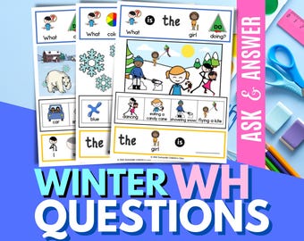 WH Questions With Visuals | Speech Therapy | Autism | Special Education ...