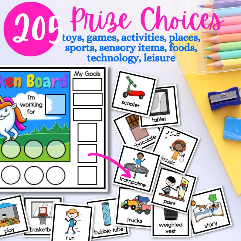 Token Board Reward Chart With First Then Schedule Behavior Management ...