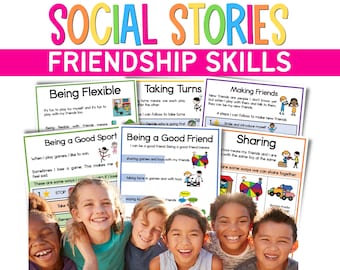 Friendship Social Stories Pack – Taking Turns, Sharing, Being a Good ...