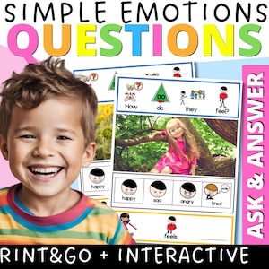 SEL Emotions & Feelings Activities for Autism | AAC Visuals for Special ...