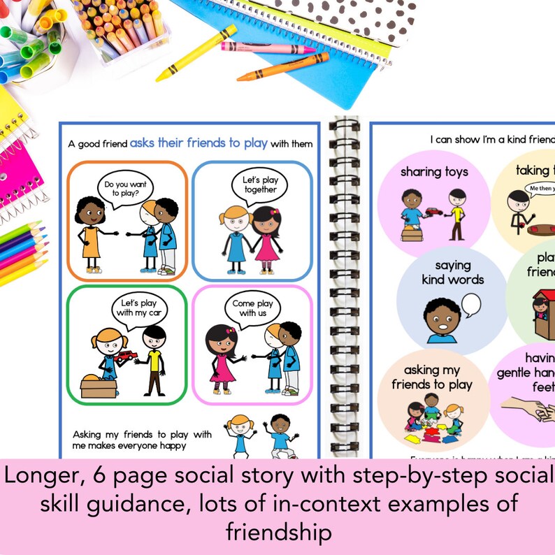 Being a Good Friend Social Story With SEL Activities | Autism, Special ...