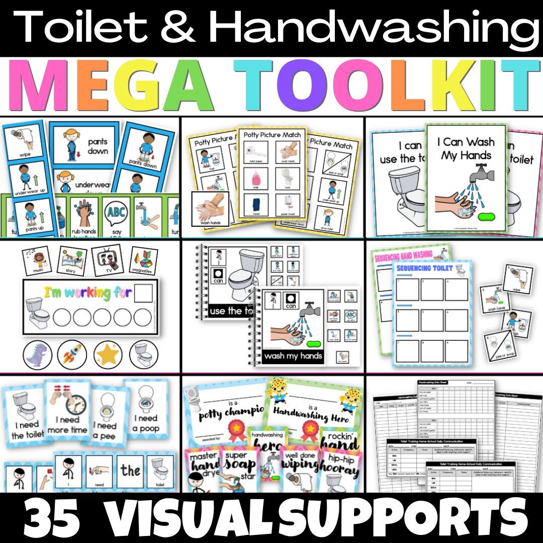 Potty Training Toilet Visuals With Visual Schedules Charts Social ...