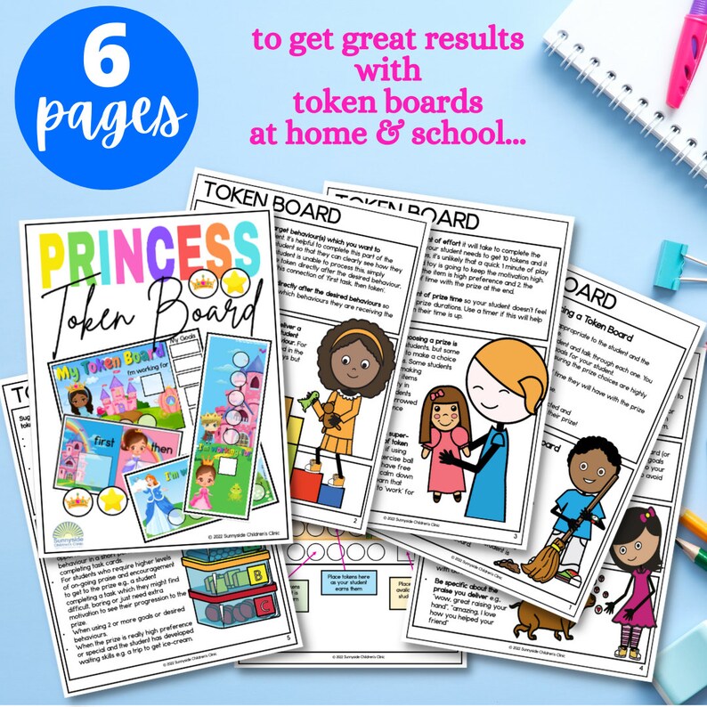 Token Board Reward Chart for Kids With First Then Schedule Behavior ...