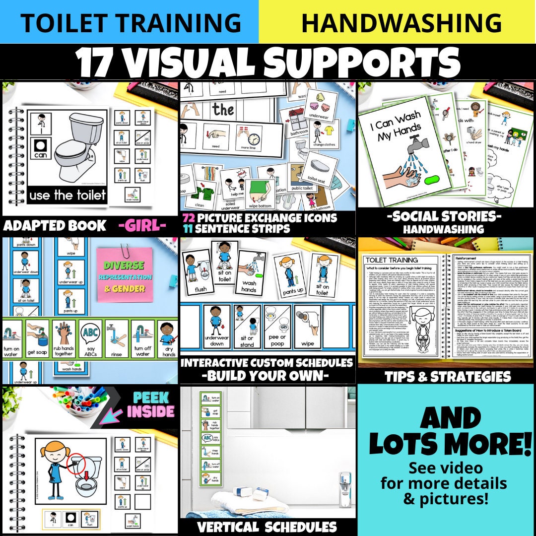 Potty Training, Toilet Training & Handwashing Visual Toolkit | Visual ...