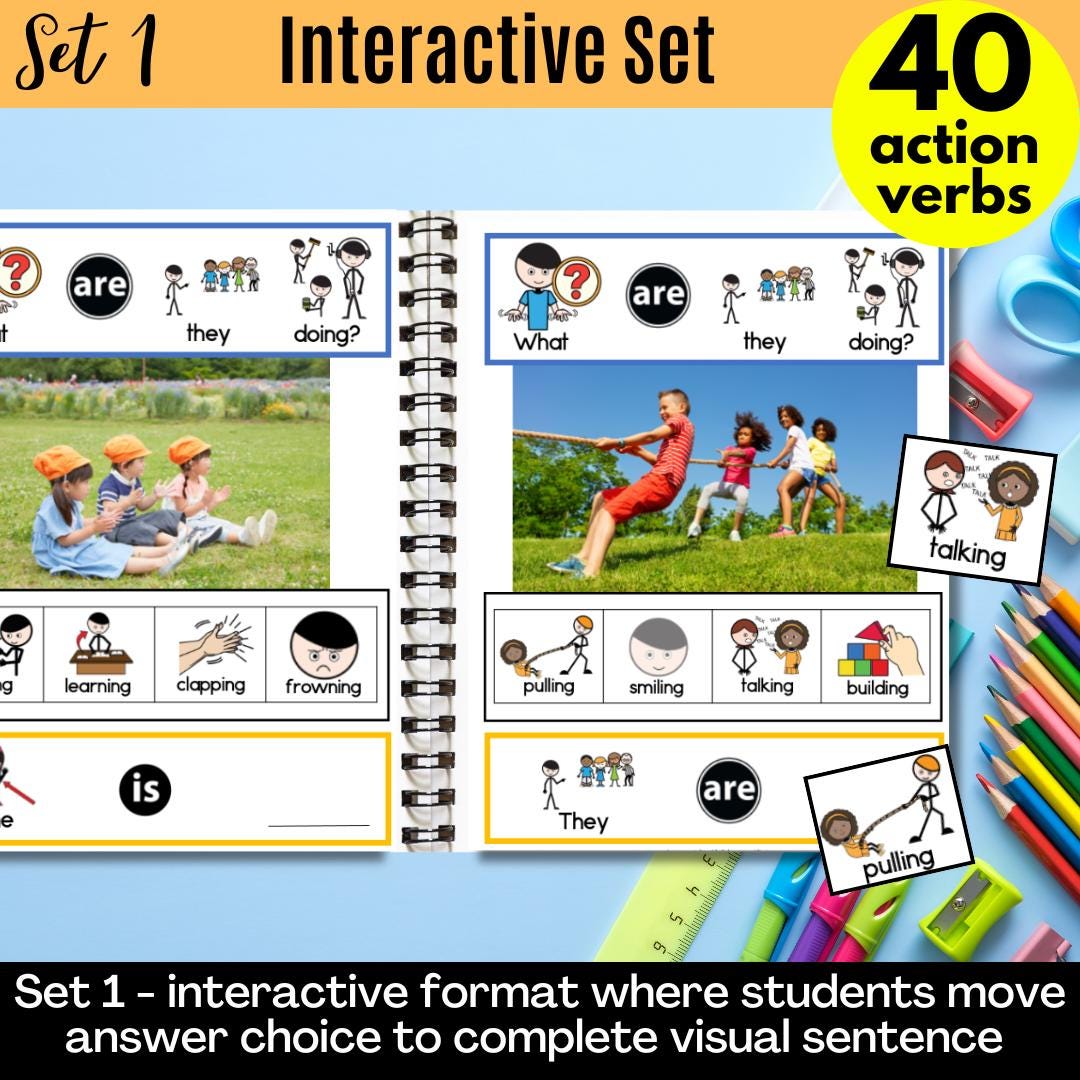 Action Verbs for Speech Therapy | Ask & Answer Questions | AAC Resource ...