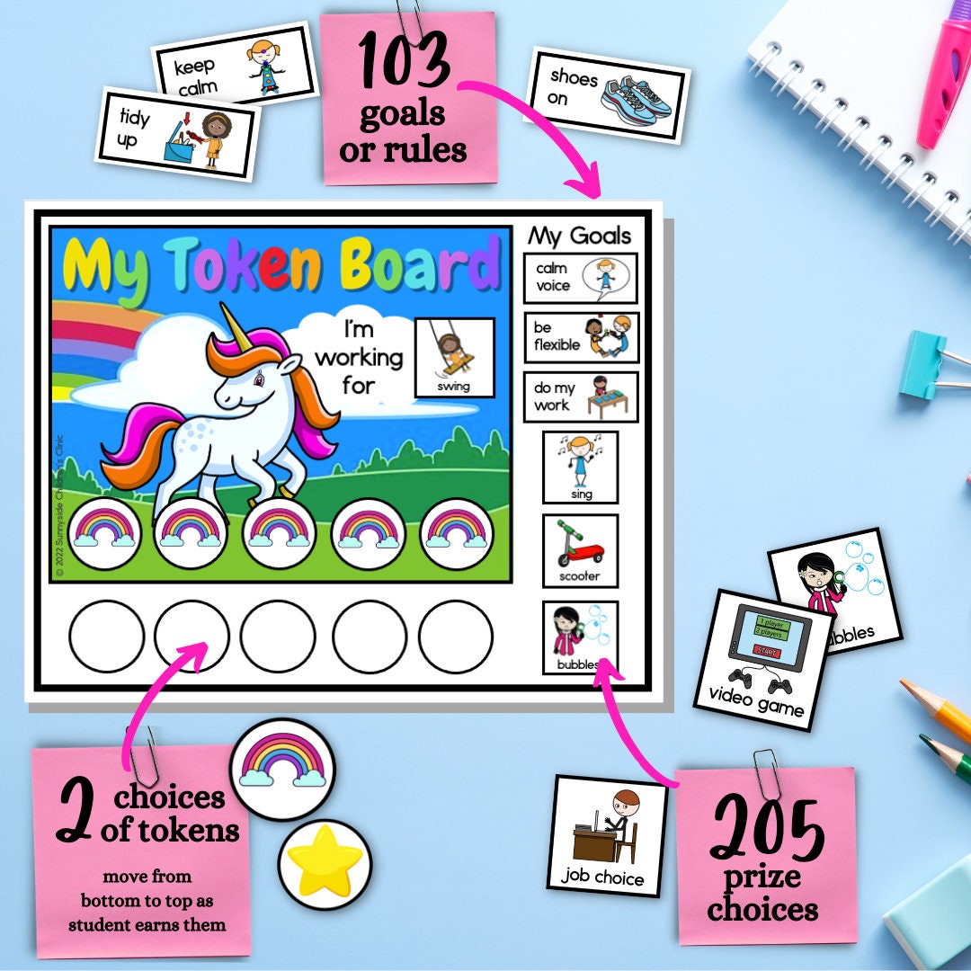 Token Board Reward Chart With First Then Schedule Behavior Management ...