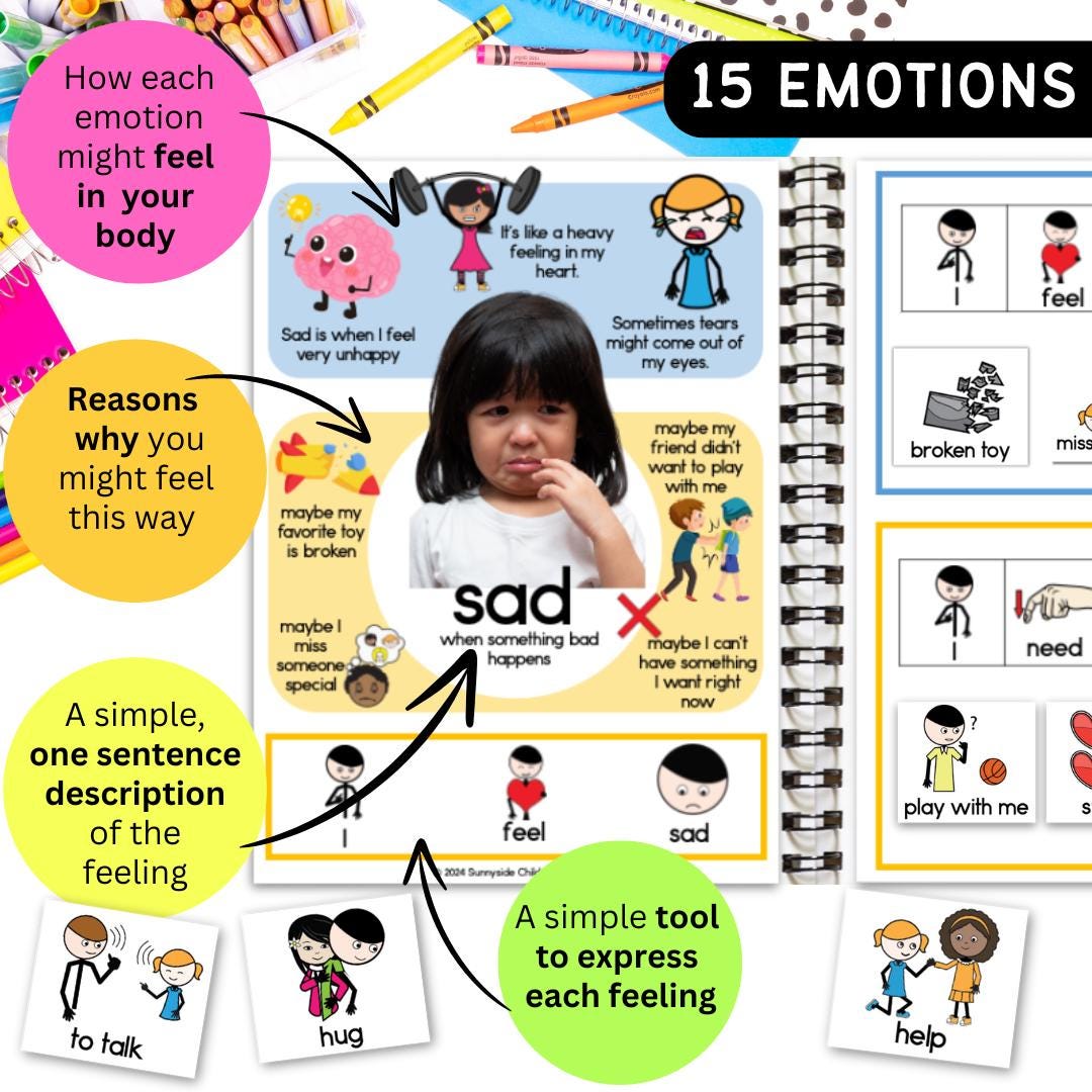 Feelings & Emotions Interactive Workbook With Coping Skills Self ...